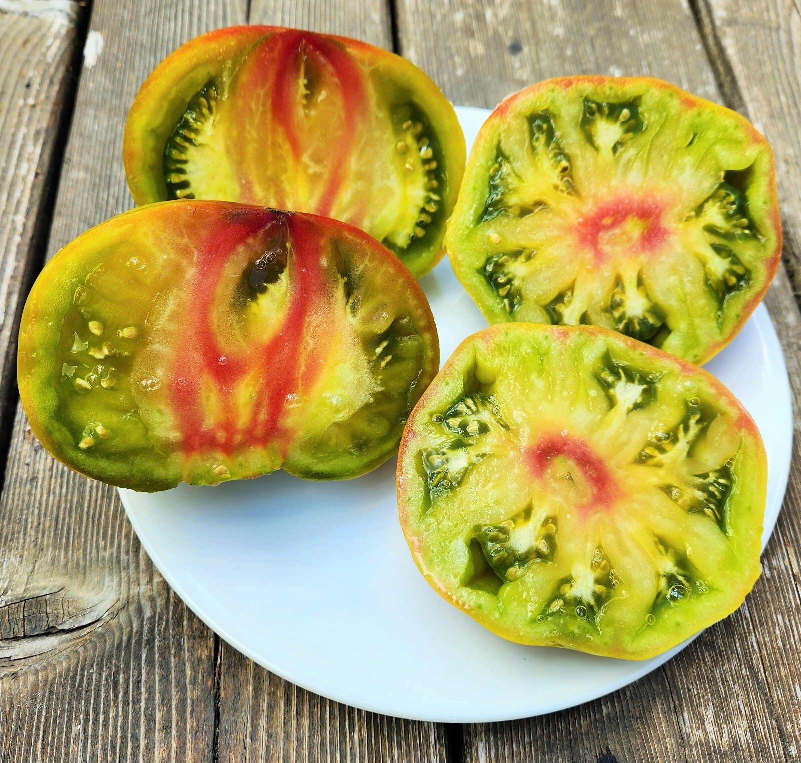 Almaty tricolor (Almatinskij trikolor) tomato, 15+ seeds, COMBINED ...