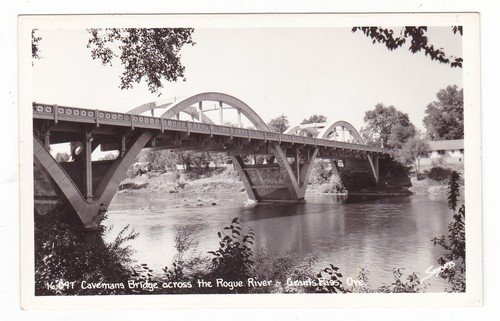 c1940 RPPC GRANTS PASS OREGON CAVEMANS BRIDGE ROGUE RIVER VINTAGE POSTCARD OR !! | eBay
