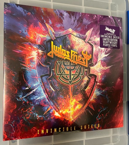 Judas Priest Invincible Shield 2LP Purple Vinyl w/ Signed Insert SEALED ...