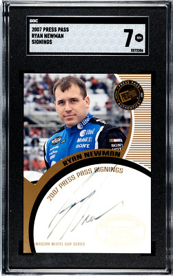2007 Press Pass NASCAR Card - Ryan Newman Autograph SGC Graded 7 Signed ...