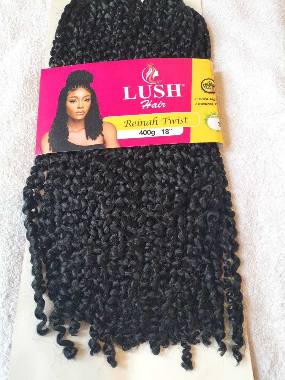 Reinah Twist 18'' 80 Strands/Pack Lush Hair Crochet Braids Extension ...