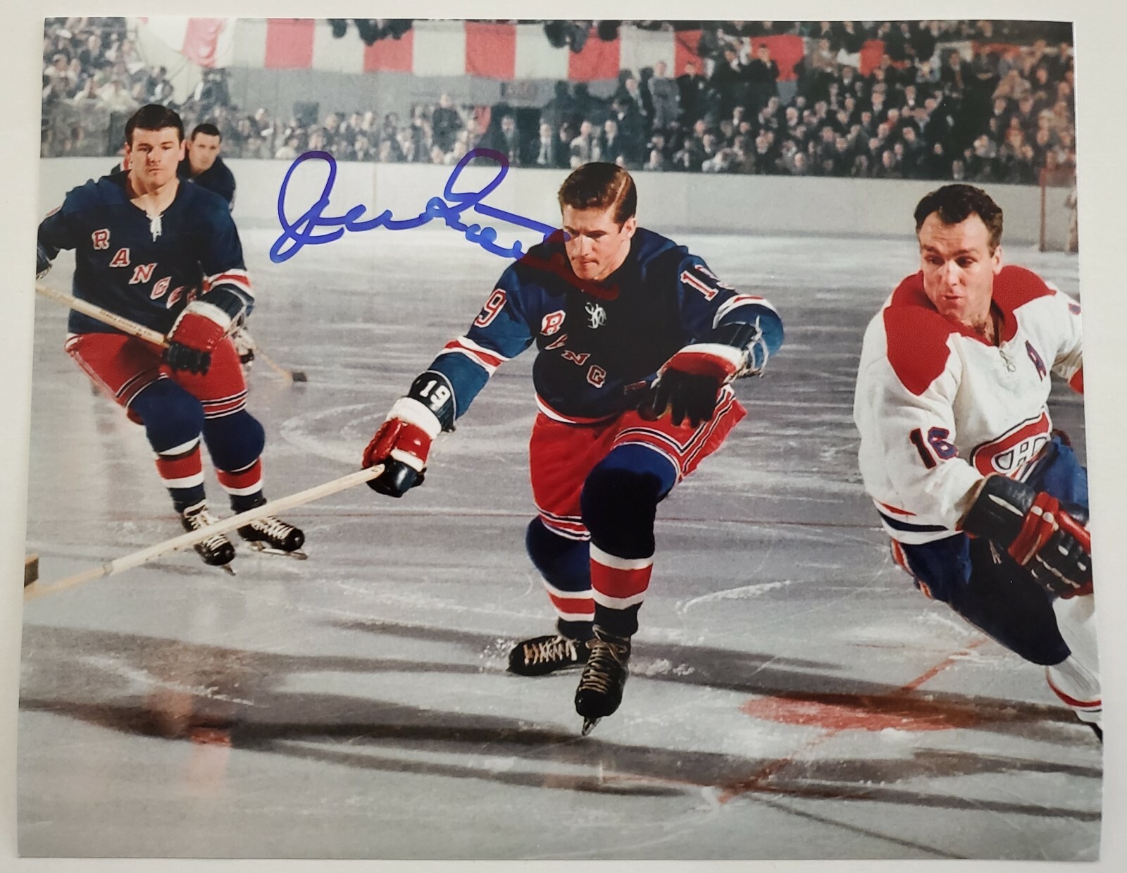 Jean Ratelle Signed 8x10 Photo NHL Boston Bruins NY Rangers Legend ...
