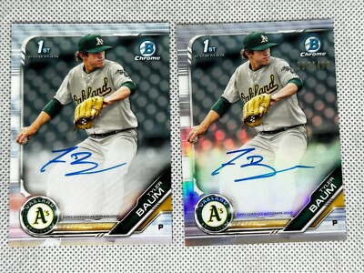 Tyler Baum - 2019 Bowman Chrome 1st Autograph Base + Refractor /499 RC ...
