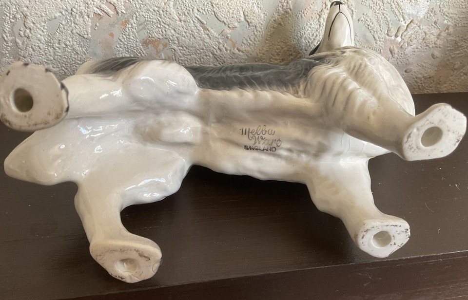 Melba Ware Border Collie Dog Black And White 6” X 8” | eBay