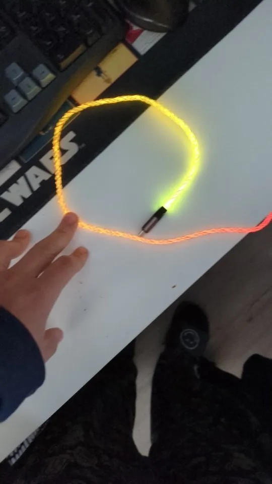 USB-C LED Light Up Cable Fast Charging Cord Type-C Charger Cord Samsung ...