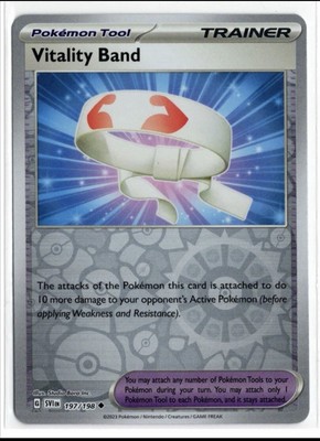 Pokemon Scarlet Violet Base SV1 Reverse Holo 197/198 Vitality Band | eBay