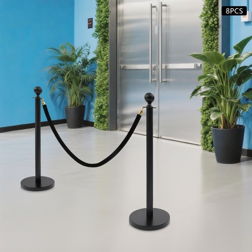 Crowd Control Barriers, Stanchion Post with Ball Top Black 201 ...