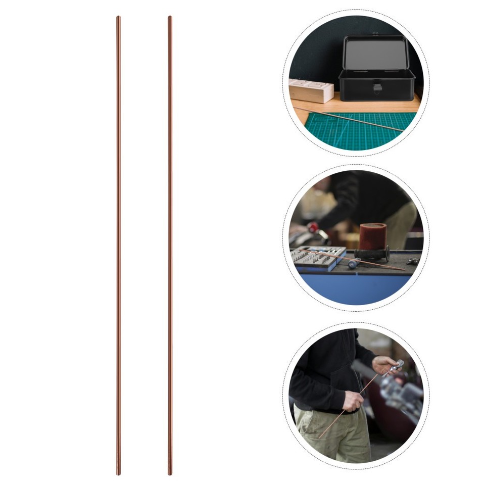 2 Pcs Round Tubing Copper Dowsing Rods Sticks for Crafts Probing | eBay ...