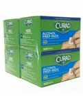 CURAD Alcohol Prep Pads Pack of 4 Boxes | 400 Pieces of Medium ...