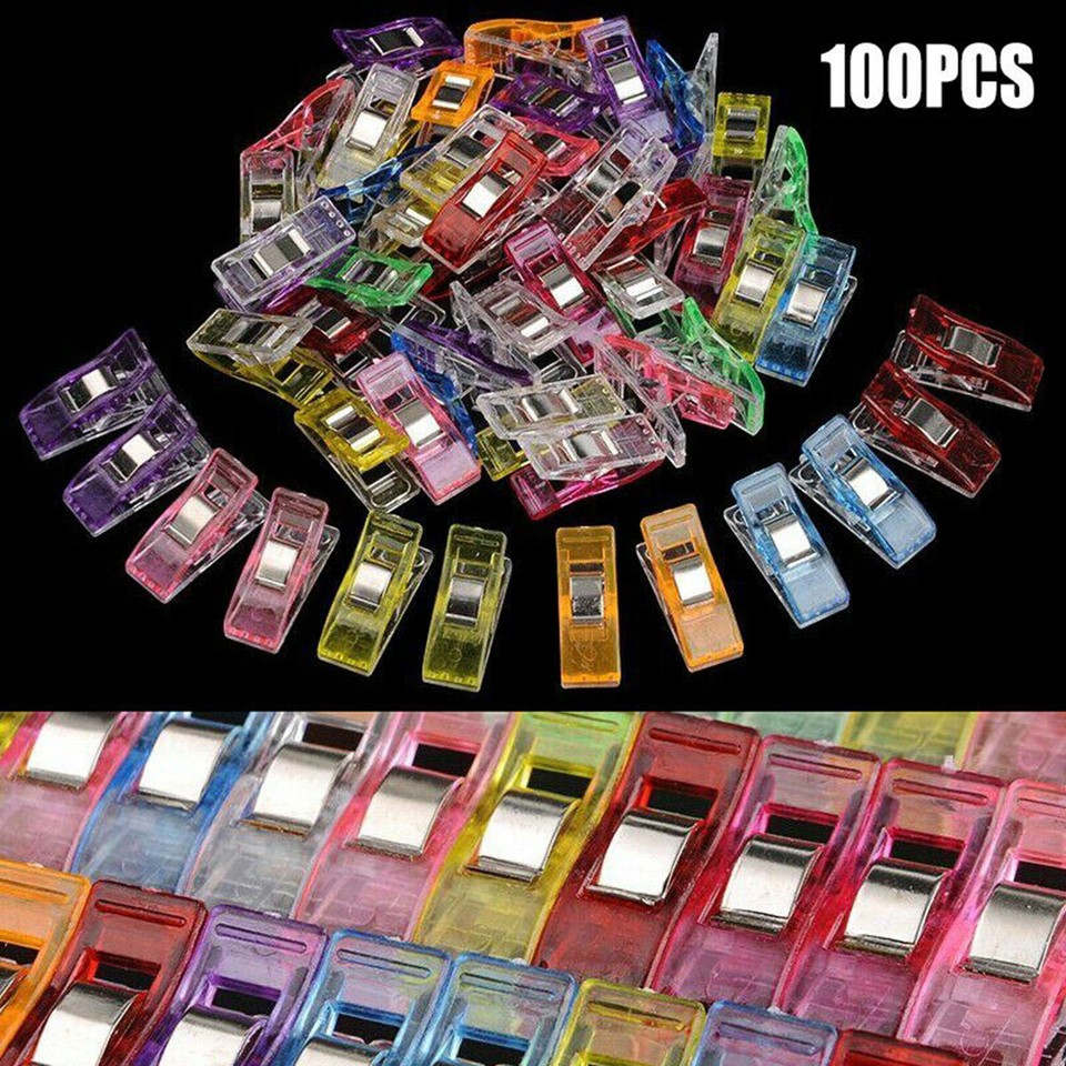 50/100Pcs Plastic Holding Clip Set Crafts Quilting Sewing Knitting ...