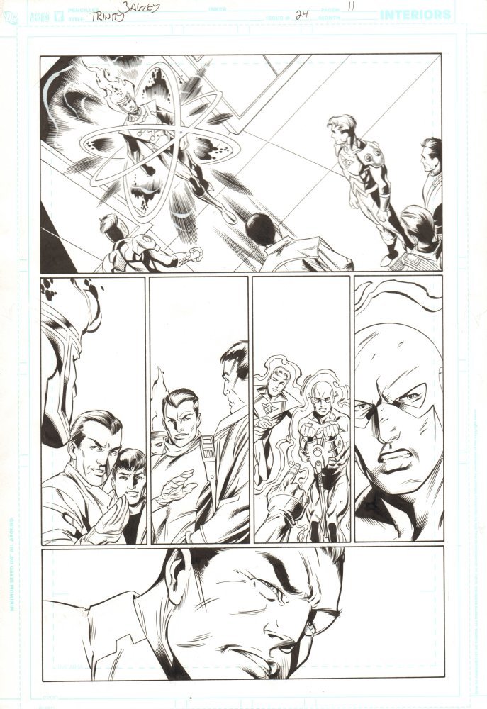 Trinity #24 p.11 - Firestorm, Flash, & JSI - 2008 art by/signed by Mark ...