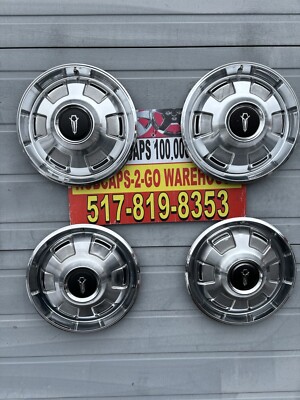 1967-69 Barracuda Valiant Plymouth 6 Slot Black Hubcaps 4 14” Beautiful ...