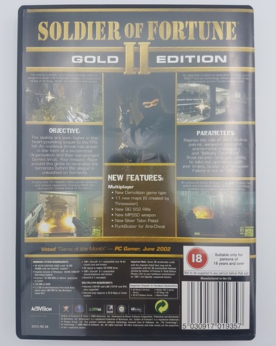 Soldier of Fortune II (2): Gold Edition - PC CD-ROM - Free, Fast P&P ...