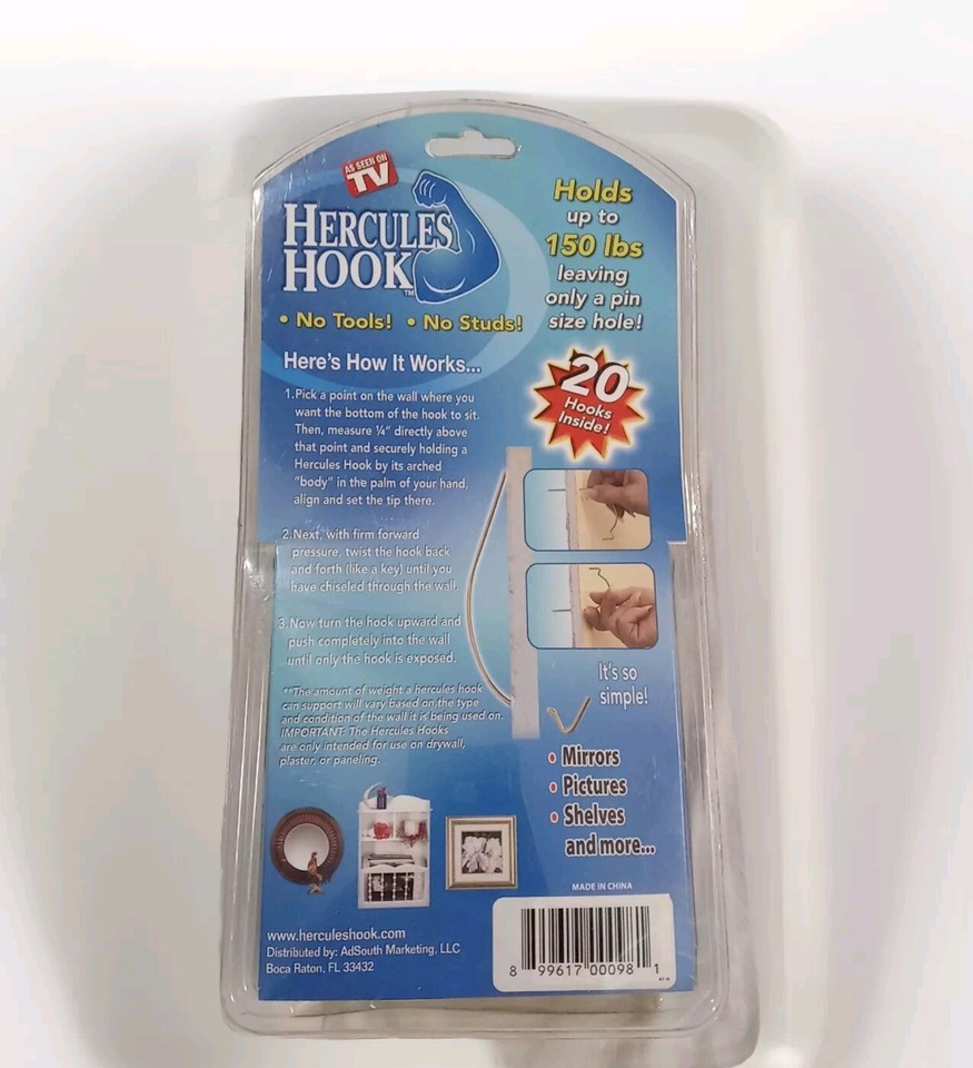Hercules Hook Wall Hanger With Laser Marker 20 Pack As Seen On TV | eBay