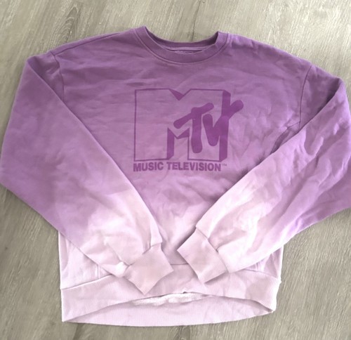A-8) Women’s Size XS MTV Sweatshirt Purple Pink Color Comfy and cute | eBay