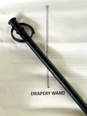 NEW Pottery Barn Standard Drapery Wand, Antique Bronze Black for ...