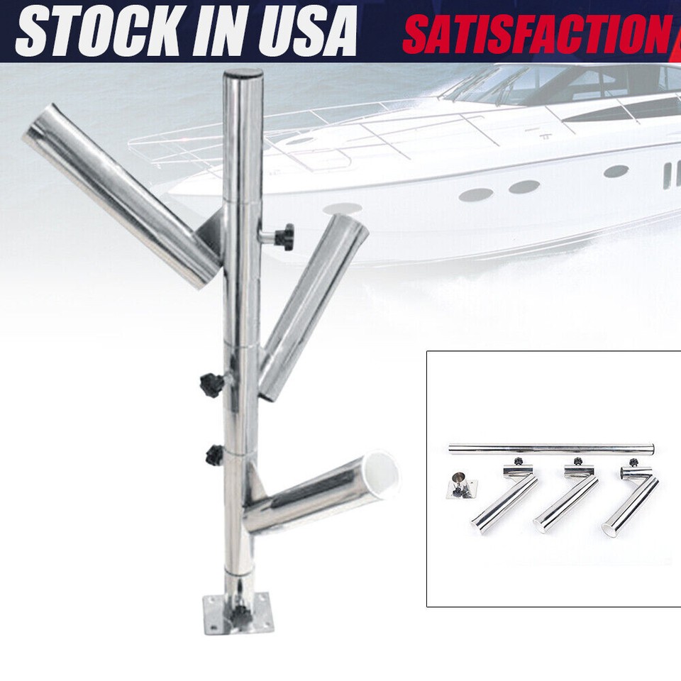 Tree Type 3 Rod Holder Adjustable Fishing Boat Rod Holder Rocket ...