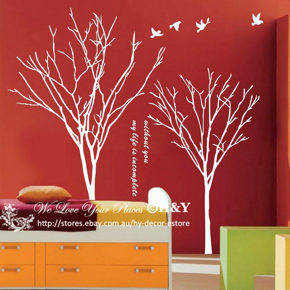 Gemini Tree Branch Removable Wall Art Stickers Mural Vinyl Decal Paper ...