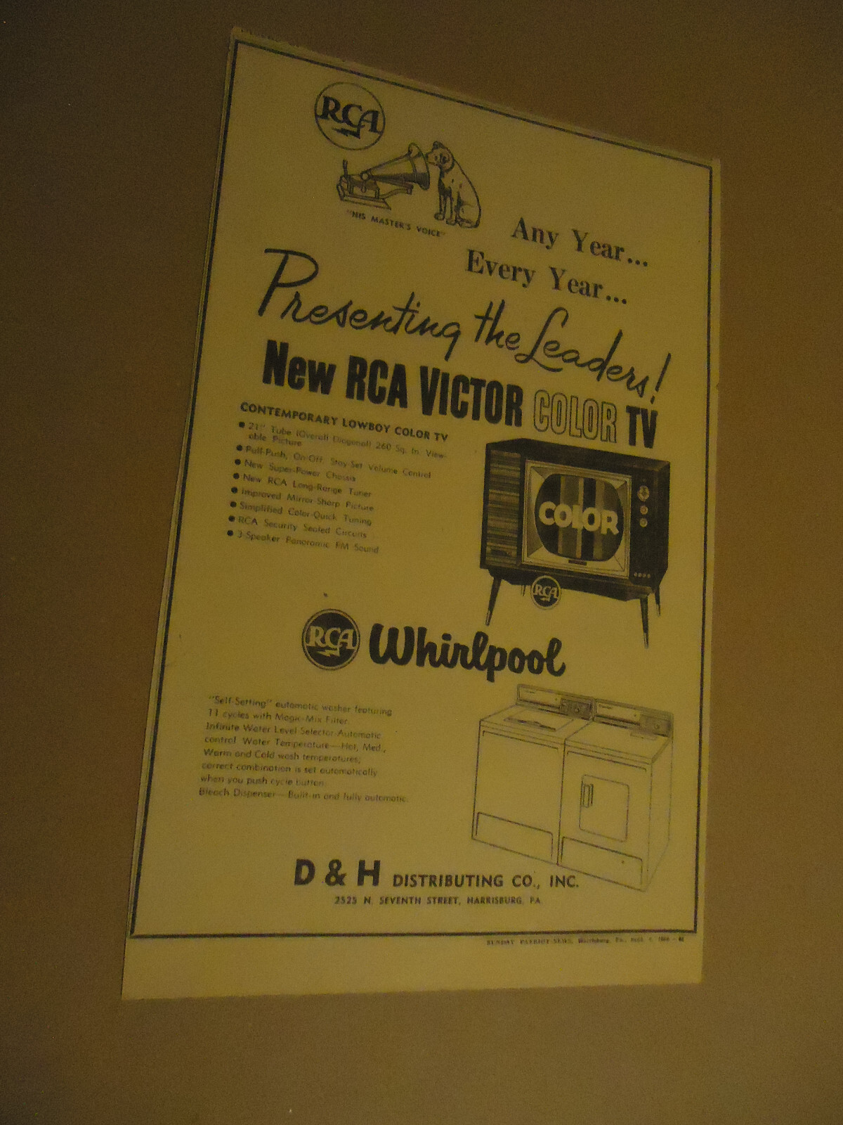 RCA Victor Color TV His Master's Voice | Grelly UK