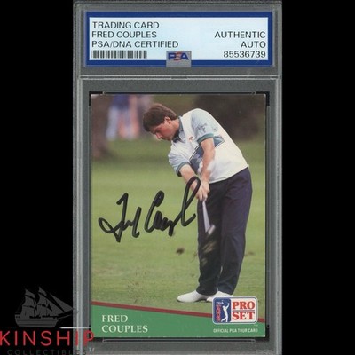 Fred Couples signed 1991 Pro Set Trading Card PSA DNA Slab Golf Auto ...