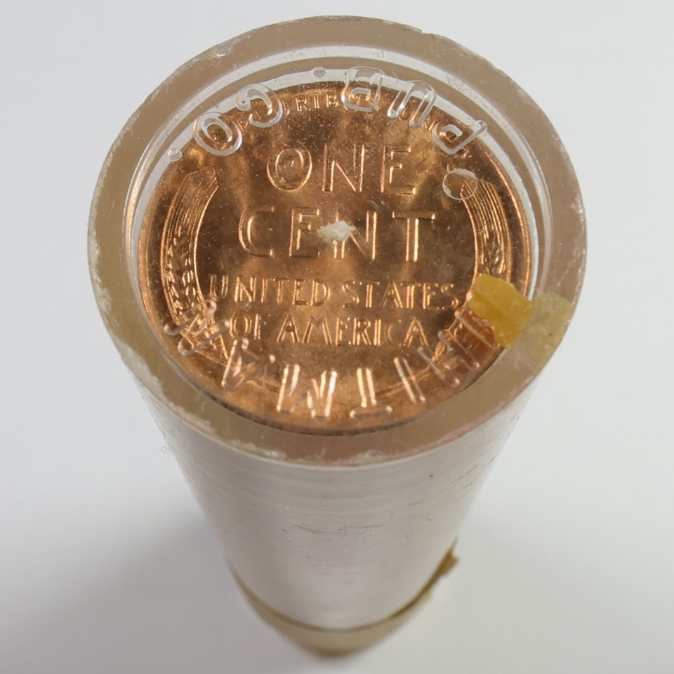 1956-D x50 RED BU Roll 50c US Penny Cent Roll #57742N | eBay