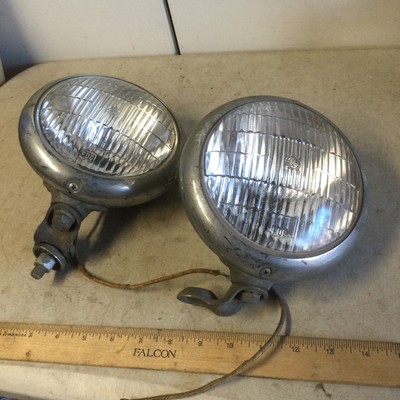 Vintage Automobile car Fog Light lamp GE With Brackets Hot Rat Rod ...