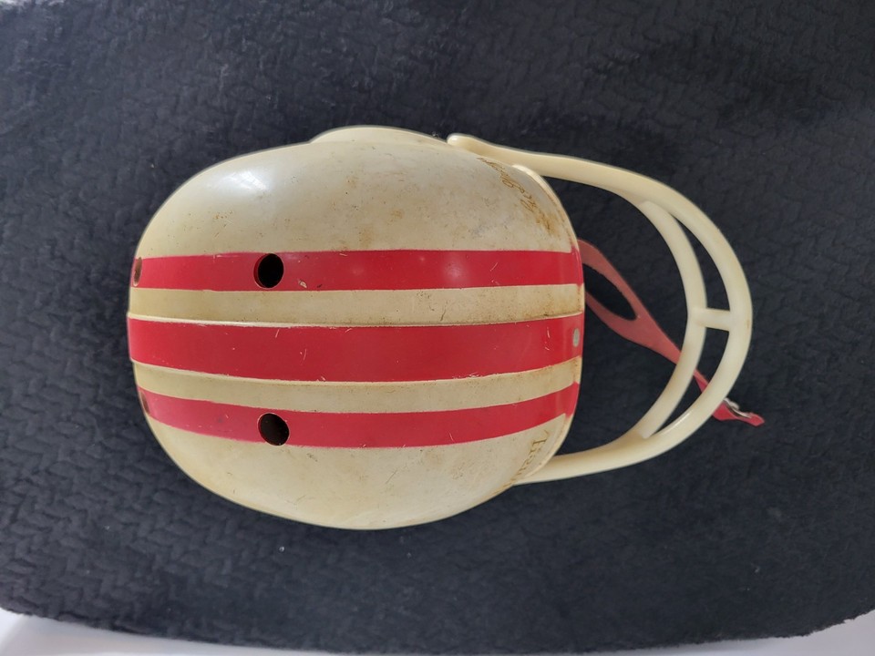 Vintage 1950s Hutch Lou Groza Med Child Football Helmet Face Mask White ...