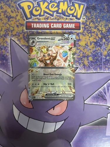 Pokémon TCG Greedent ex Sv03: Obsidian Flames 179/197 Holo Double Rare ...