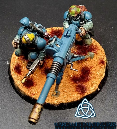 Painted Cadian Heavy weapon autocannon team Astra Militarum WH40K ...