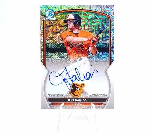 2023 Bowman Jud Fabian Autograph Mojo Chrome Prospect Refractor Auto ...
