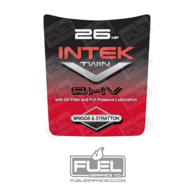 Briggs & Stratton 26 Horsepower Intek Lawnmower Engine Cover Premium Vinyl Decal | eBay