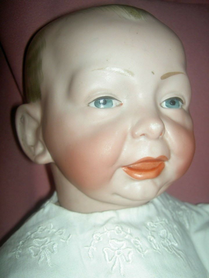 LARGE 19" antique German bisque K*R Kaiser baby doll with gorgeous ...