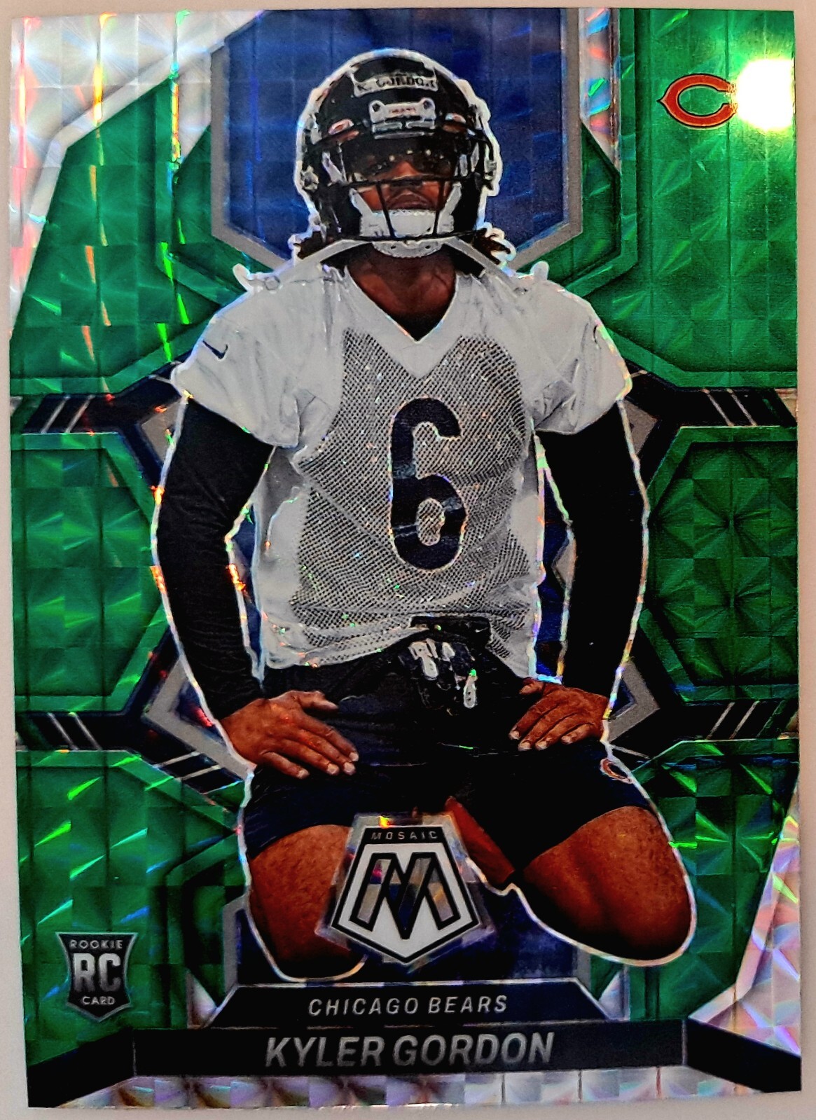 Kyler Gordon GREEN 2022 Panini Mosaic Football #384 Chicago Bears ...
