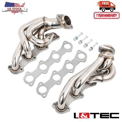 1997-2003 Ford F150 5.4L 330 V8 XL XLT FX4 Pickup L&TEC Shorty Headers ...