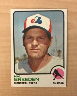 HAL BREEDEN MONTREAL EXPOS VINTAGE SIGNED 1973 TOPPS CARD #173 W/COA | eBay