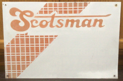 Vintage Scotsman Ice System Sign Man Cave Garage Wall Metal 12"x18 ...
