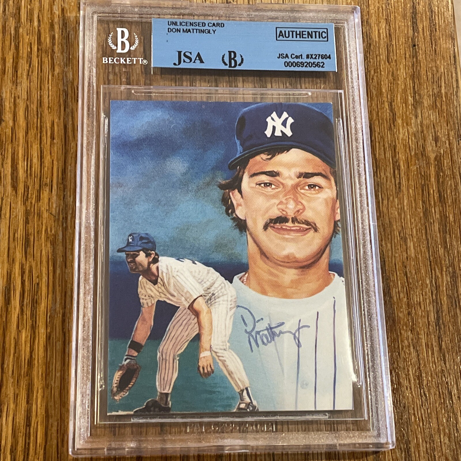 Don Mattingly 1986 RGI Renata Galasso The Hit Man Card #1 - RARE SIGNED ...