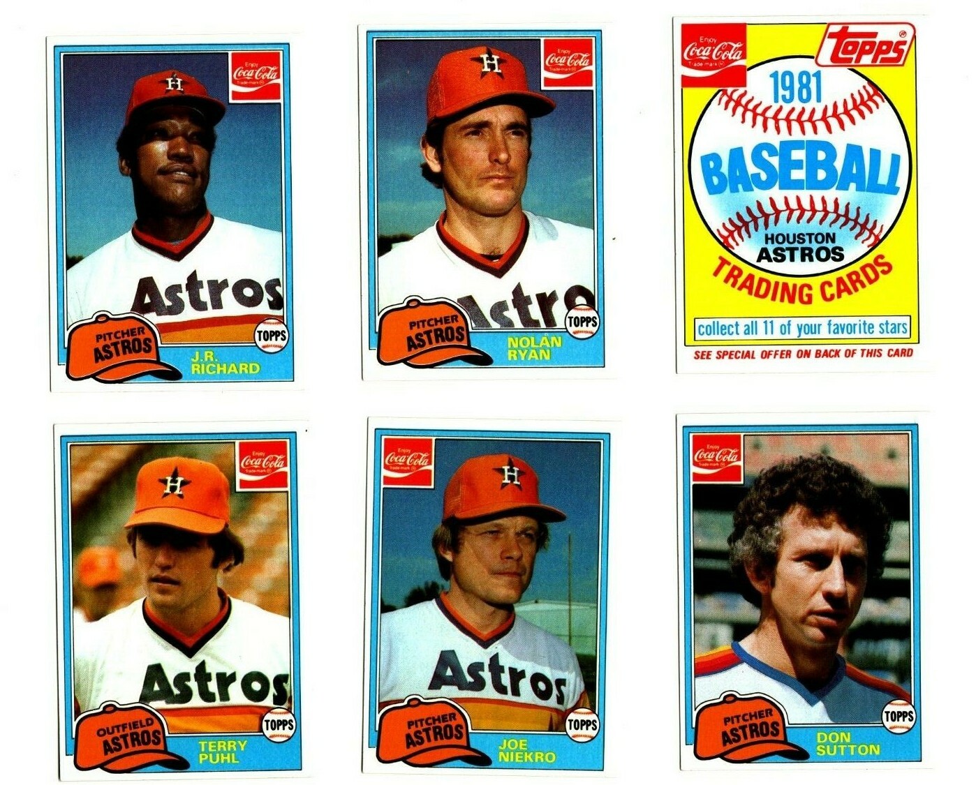 1981 Topps Baseball Houston Astros Coca Cola Team Set | eBay