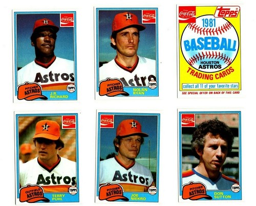 1981 Topps Baseball Houston Astros Coca Cola Team Set | eBay