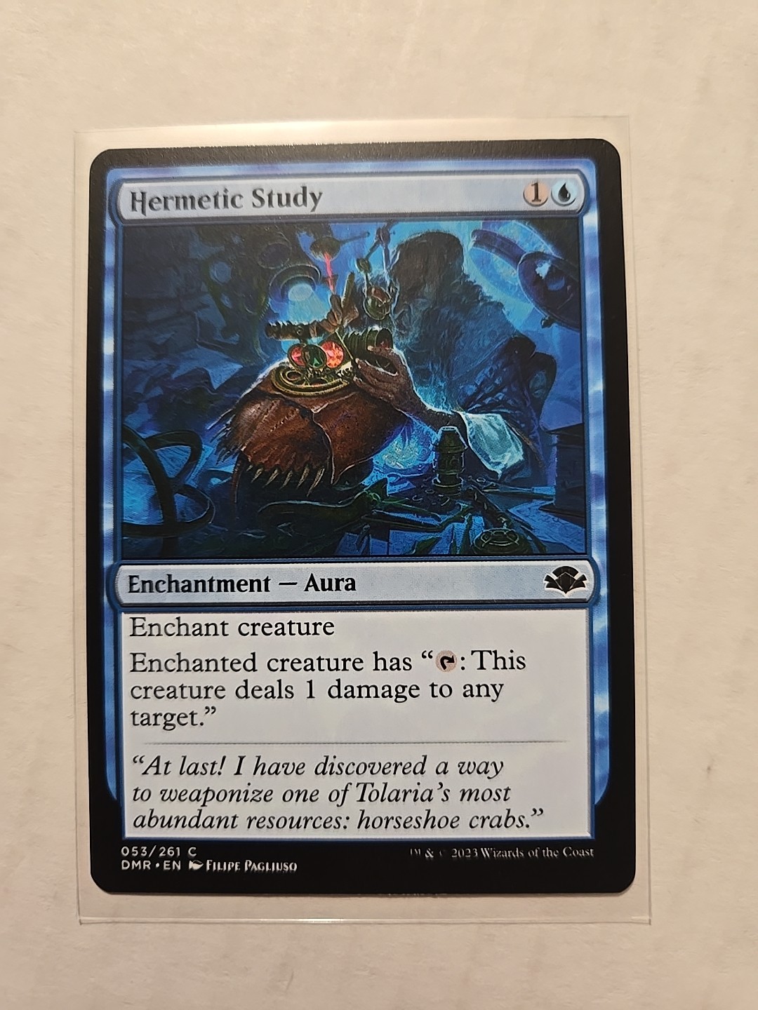 Hermetic Study - Dominaria Remastered - LP - Common - Enchantment Aura - MTG | eBay