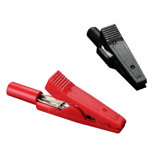2X Insulated Clip Connector Clamp Testing Probe Red+Black T9T82448 ...