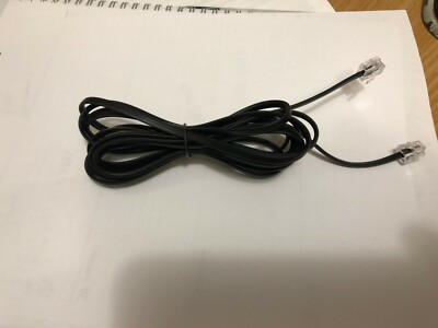5 of 10ft Telephone Line Cable RJ11 DSL Modem Fax Phone to Wall Black ...
