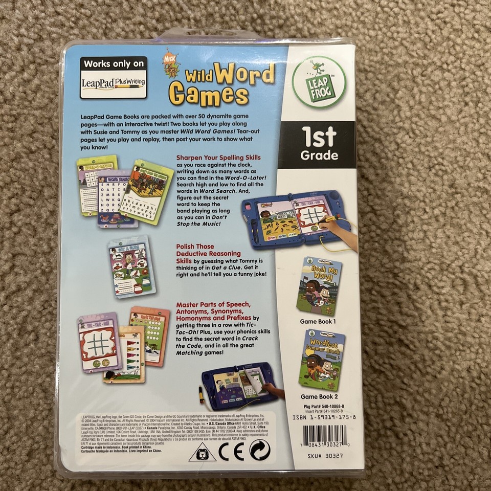 Leap Pad Plus Writing Nick All Grown Up Wild Word Games 1st Grade NEW ...