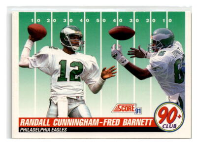 1991 Score #320 Randall Cunningham / Fred Barnett 90PC | eBay
