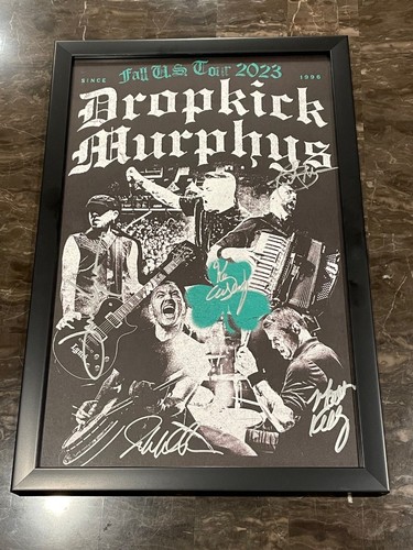 DROPKICK MURPHYS ~ Official FRAMED Signed Tour Poster Fall 2023 | eBay