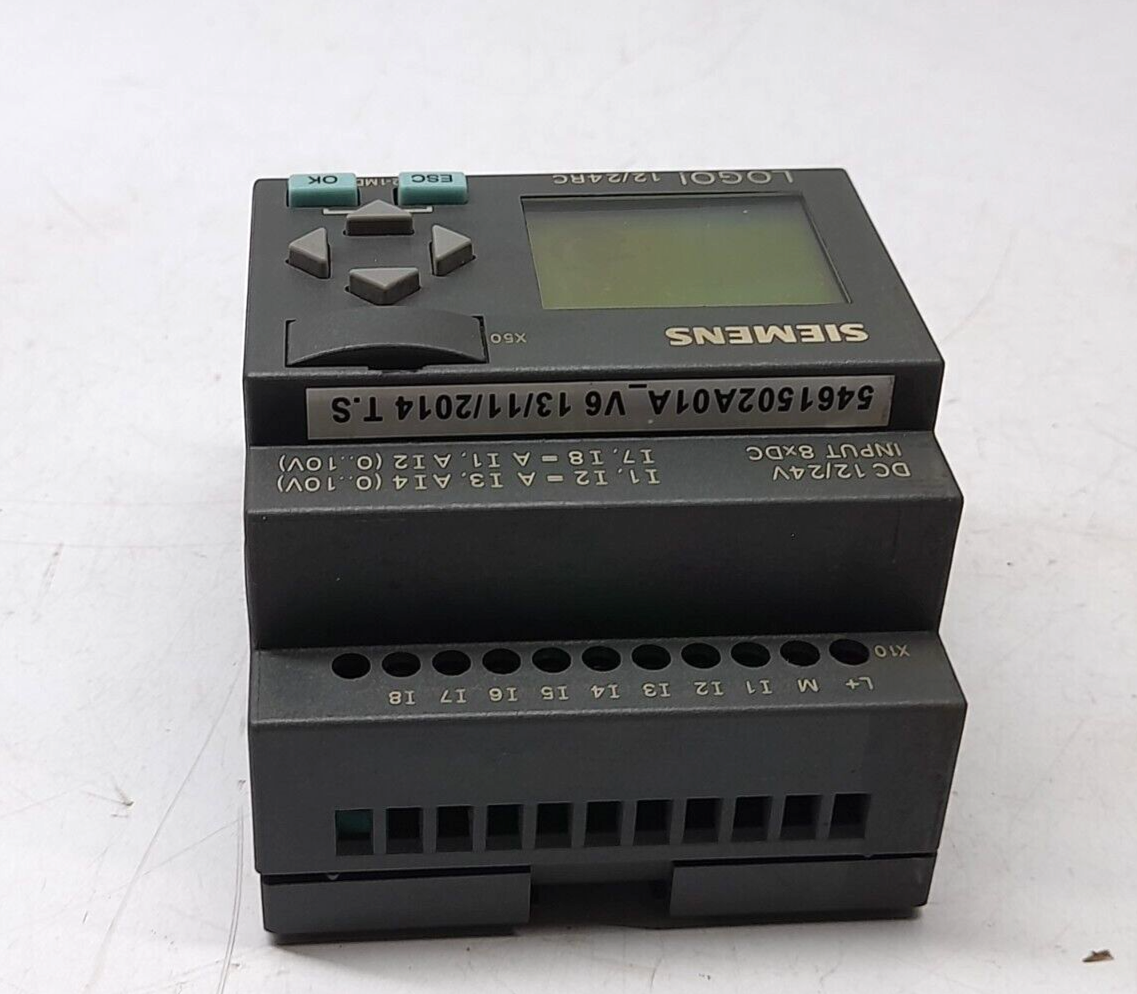 Siemens LOGO! 6ED1 052-1MD00-0BA6 Logic Module Logo! 12/24RC Output ...