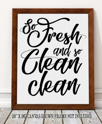 Poster - So Fresh and So Clean Clean - Choose Unframed Poster or Canvas ...