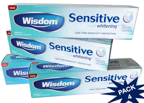 Wisdom Sensitive Whitening Toothpaste 100ml 4 Tubes | eBay UK