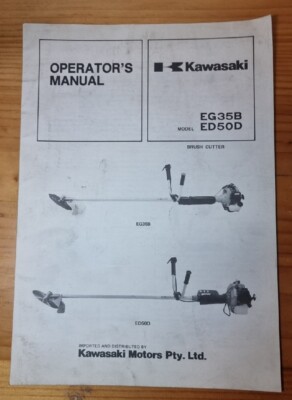 Kawasaki EG35B ED50D Brush Cutter Snipper Manual | eBay Australia