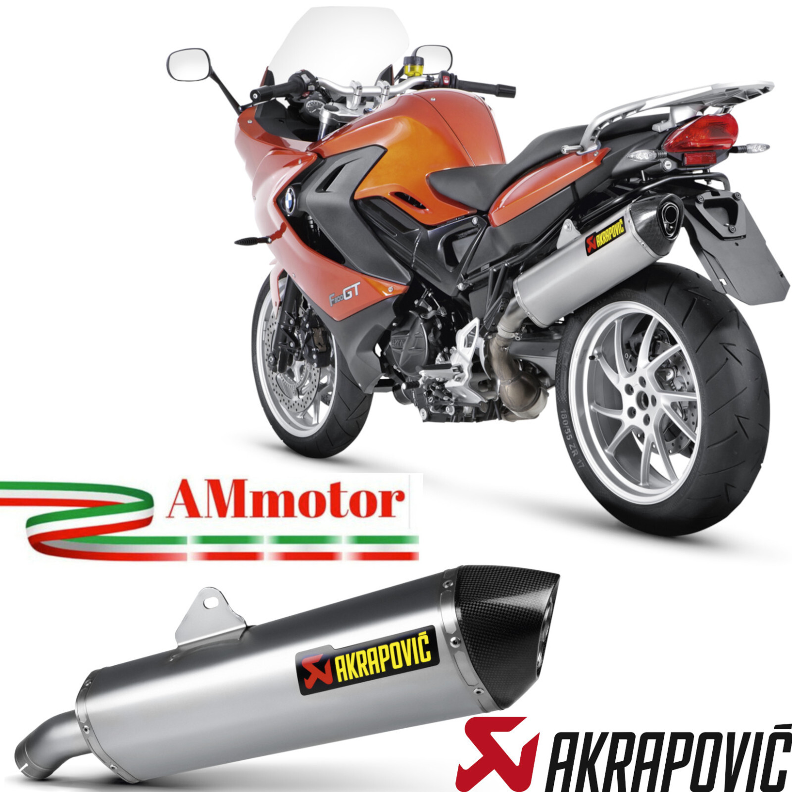 Auspuff Motorrad Akrapovic Bmw F 800 GT 2015 Endtopf Titan Grau ...